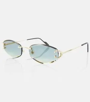 Cartier Signature C Oval Sunglasses - Blue