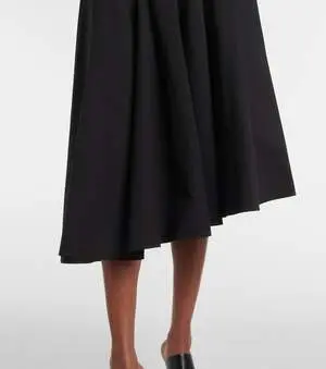 FFORME Asymmetric Cotton Midi Skirt