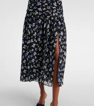 Veronica Beard Brock Halterneck Silk Midi Dress - Multicoloured