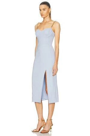 Carolina Herrera Chain Strap Midi Dress