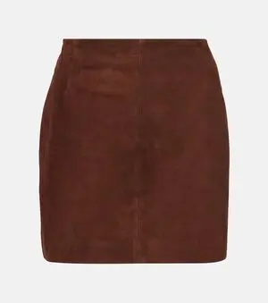 Nour Hammour Remi Suede Mini Skirt - Beige