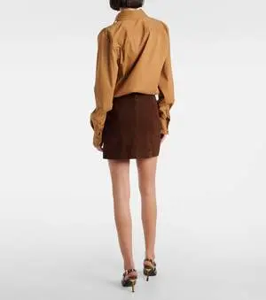 Nour Hammour Remi Suede Mini Skirt
