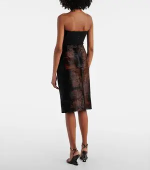 Magda Butrym Printed Calf Hair Pencil Skirt
