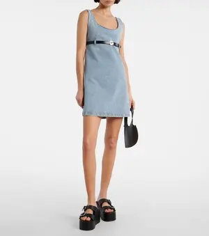 Coperni Belted Denim Minidress