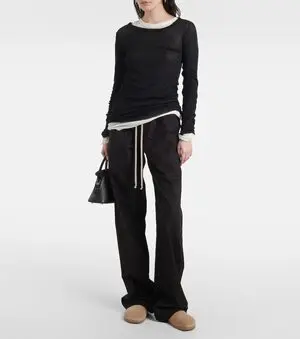Rick Owens Granola Suede Mules - Beige