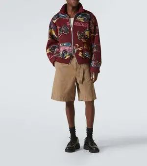 Sacai Car Race Zip-up Sweater