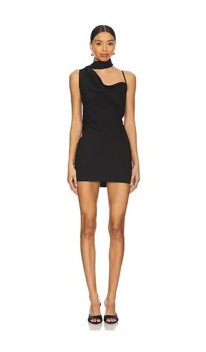 Superdown Beatrice Drape Mini Dress - Black