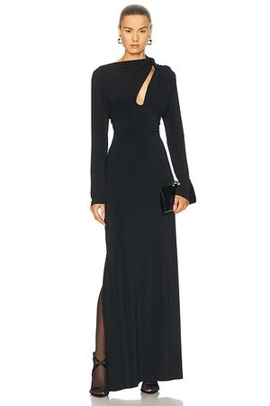 Rachel Gilbert Tanner Slv Gown - Black