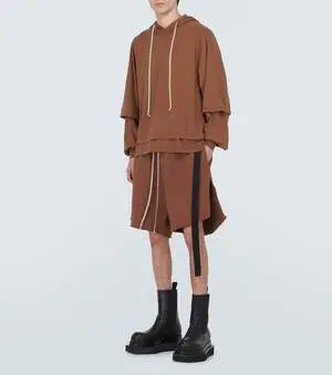 Rick Owens Cotton Jersey Drawstring Shorts