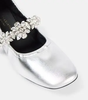 Stella McCartney Elsa Metallic Faux Leather Ballet Flats