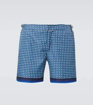 Orlebar Brown Bulldog Printed Swim Trunks - Blue