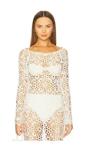 Norma Kamali Off Shoulder Raglan Top - Cream