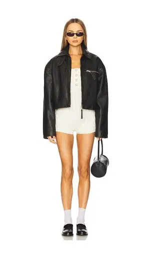 FRAME Cable Knit Playsuit