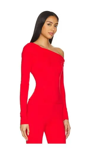 AFRM Bria One Shoulder Top - Red