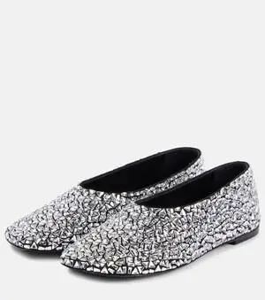 Proenza Schouler Embellished Leather Ballet Flats