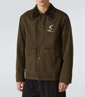 Burberry Corduroy-trimmed Cotton Twill Field Jacket