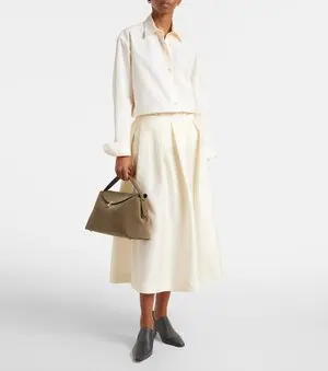 TOTEME T-lock Suede Tote Bag