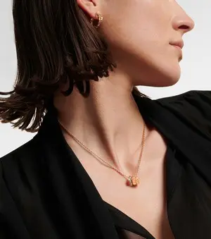 BVLGARI Serpenti Viper 18kt Rose Diamond Pendant Necklace