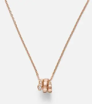 BVLGARI Serpenti Viper 18kt Rose Diamond Pendant Necklace