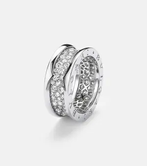 BVLGARI B.zero1 18kt White Gold Ring With Diamonds - Silver