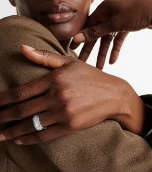 BVLGARI B.zero1 18kt White Gold Ring With Diamonds - Silver