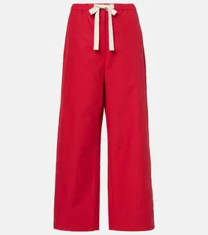 Max Mara S Max Mara Argento Wide-Leg Pants Red