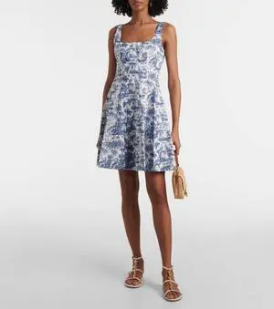 Staud Wells Floral Cotton Mini Dress