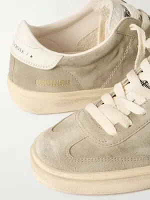 GOLDEN GOOSE Soul-star Distressed Suede And Leather Trimmed Sneakers - Brown