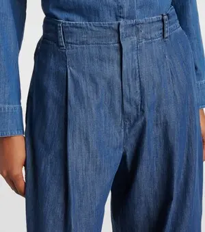 Max Mara Sophie Denim Wide-leg Trousers - Blue