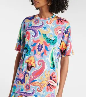 Etro Printed Viscose-elastane Top