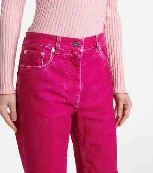 FERRAGAMO Cotton-blend Drill Straight Leg Trousers