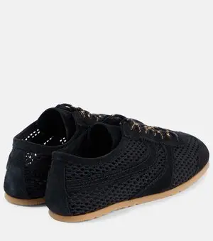 Dries Van Noten Suede-trimmed Mesh Sneakers