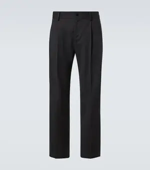 Dolce & Gabbana Wool-blend Straight-leg Tailored Trousers - Grey