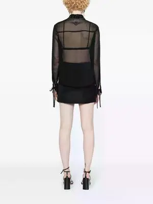 BLUGIRL Embellished Collar Chiffon Blouse