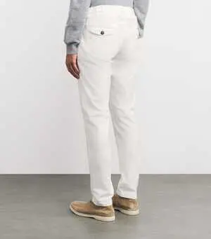 Eleventy Tapered Drawstring Trousers - White