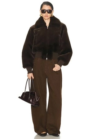 Ronny Kobo Faux Fur Bomber Jacket