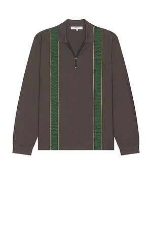 PALMES Society Long Sleeve Zip Polo