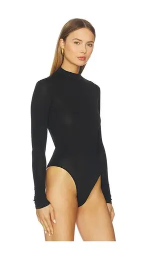 Lapointe Mock Neck Bodysuit - Black