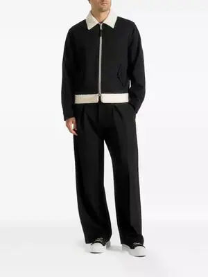 Manière De Voir Twill Contrast Wool Jacket