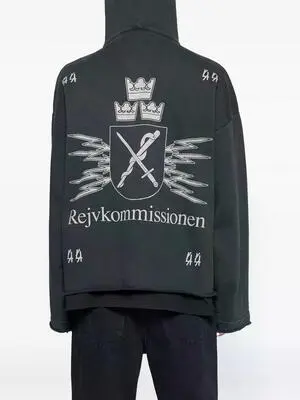 44 LABEL GROUP Graphic Print Zip Hoodie