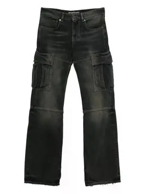 Balenciaga Whiskering Effect Cargo Jeans