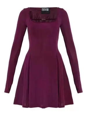 Versace Long-sleeve Cut-out Mini Dress - Red