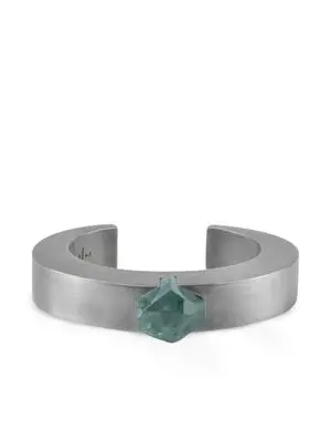 PARTS OF FOUR Sterling Aquamarine Crescent Cuff Bracelet - Silver