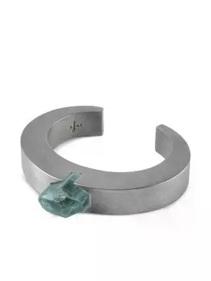 PARTS OF FOUR Sterling Aquamarine Crescent Cuff Bracelet