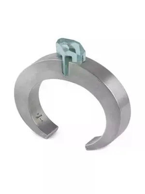 PARTS OF FOUR Sterling Aquamarine Crescent Cuff Bracelet