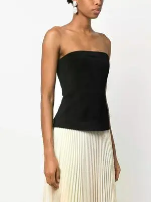 Co Name Strapless Stretch-crepe Top