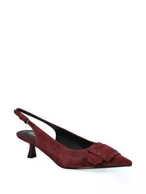 BIBI LOU Buckled Slingback Pumps - Red