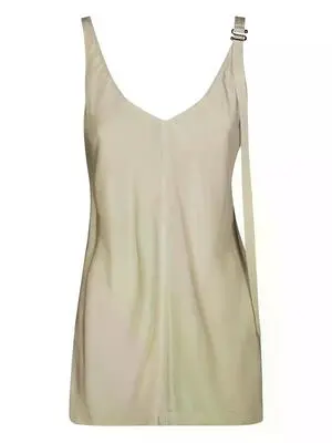 Sportmax V-neck Strap Detail Tank Top - Neutrals