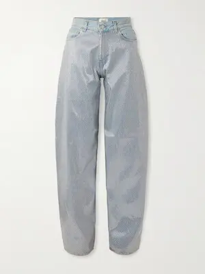 HAIKURE Bibi Embellished High-rise Loose Fit Jeans - Blue
