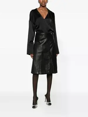 Simkhai Buckled Wrap Midi Skirt